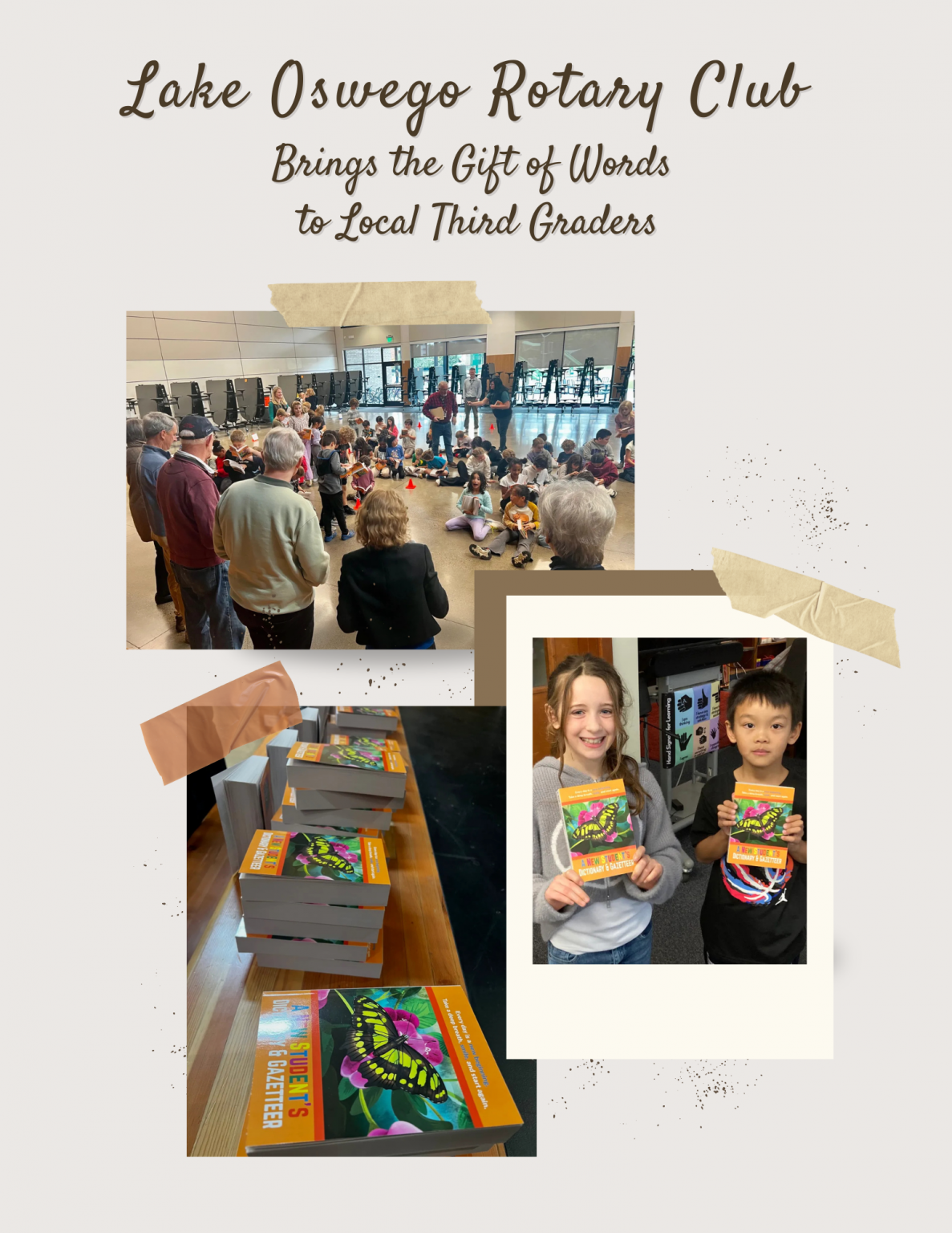 The Dictionary Project Lake Oswego Rotary Club Brings the Gift of Words ...