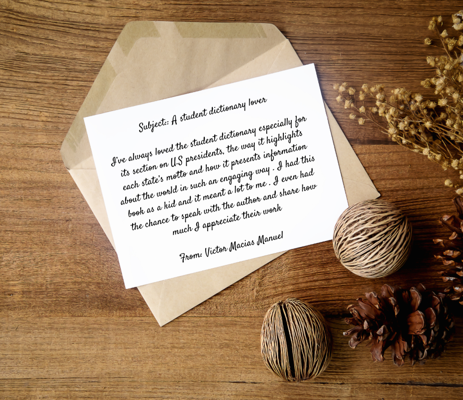 The Dictionary Project A Note from "A Student Dictionary" Lover ... - The Dictionary Project